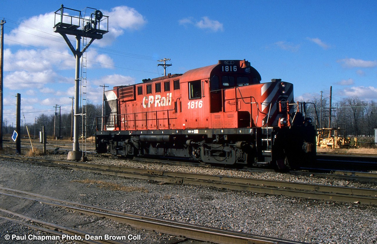 Railpictures.ca - Paul Chapman Photo, Dean Brown Coll. Photo: CP RS18u 1816 Montrose Yard ...
