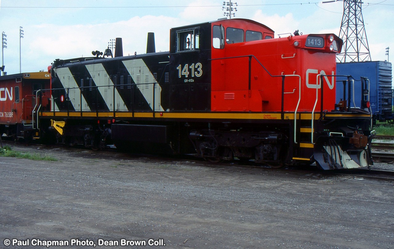 Railpictures.ca - Paul Chapman Photo, Dean Brown Coll. Photo: CN GMD1u 1413 | Railpictures.ca ...