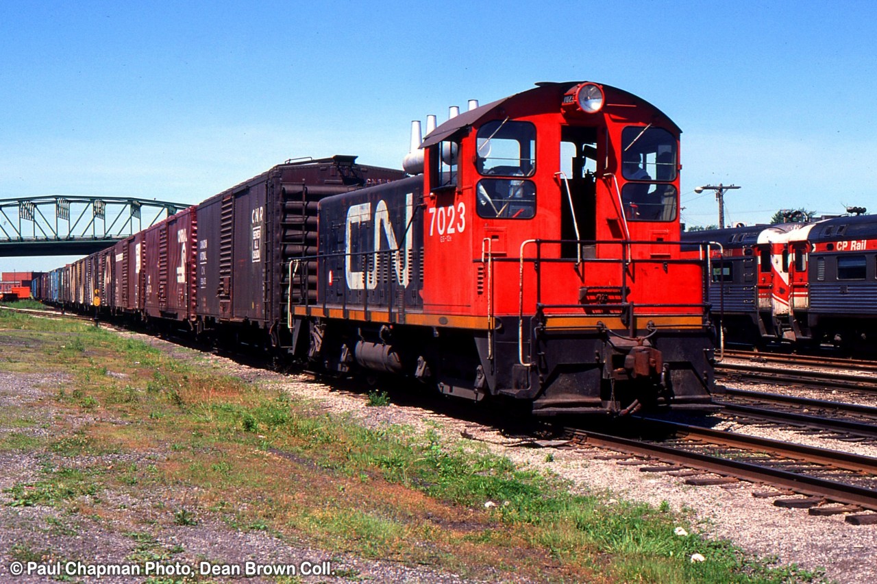 Railpictures.ca - Paul Chapman Photo, Dean Brown Coll. Photo: CN SW1200 7023 at Fort Erie ...