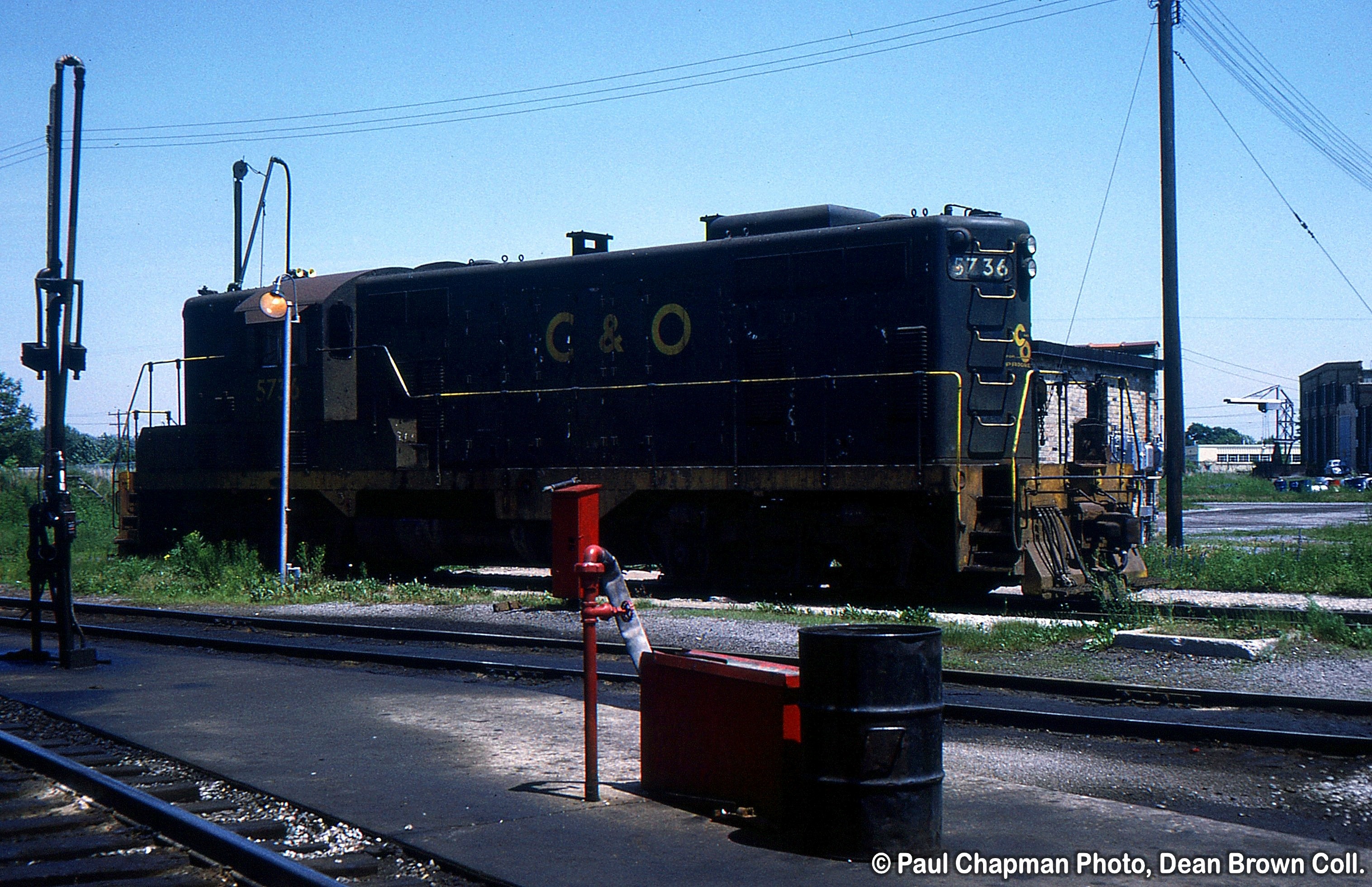 Railpictures.ca - Paul Chapman Photo, Dean Brown Coll. Photo: C&O GP9 5736 at the shop in St ...