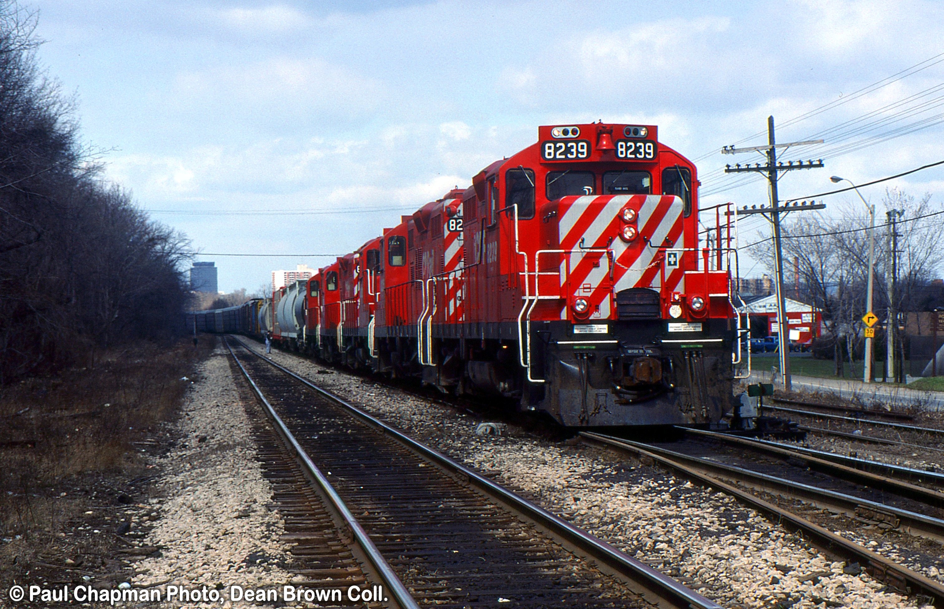 Railpictures.ca - Paul Chapman Photo, Dean Brown Coll. Photo: CP 8239 South leaving Kinnear ...
