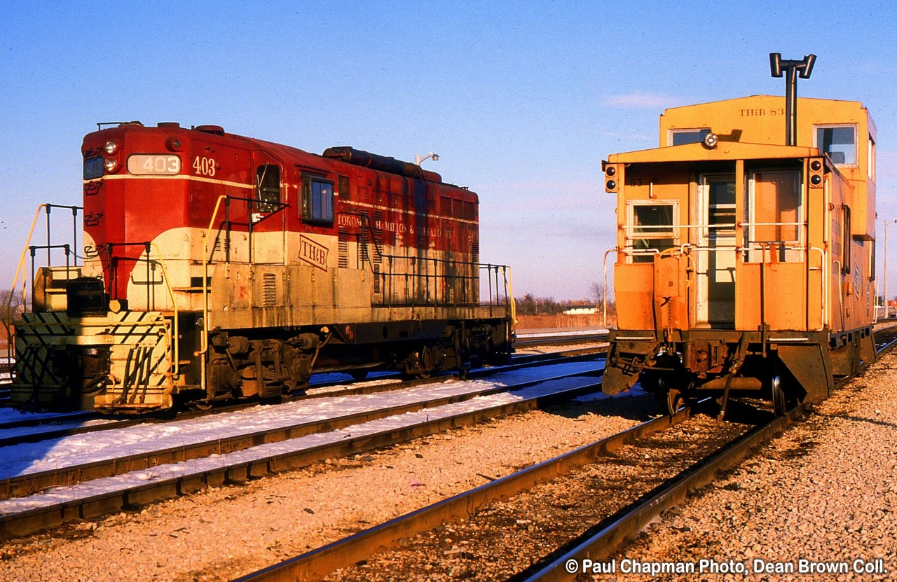 Railpictures.ca - Paul Chapman Photo, Dean Brown Coll. Photo: TH&B GP9 403 at Welland ...