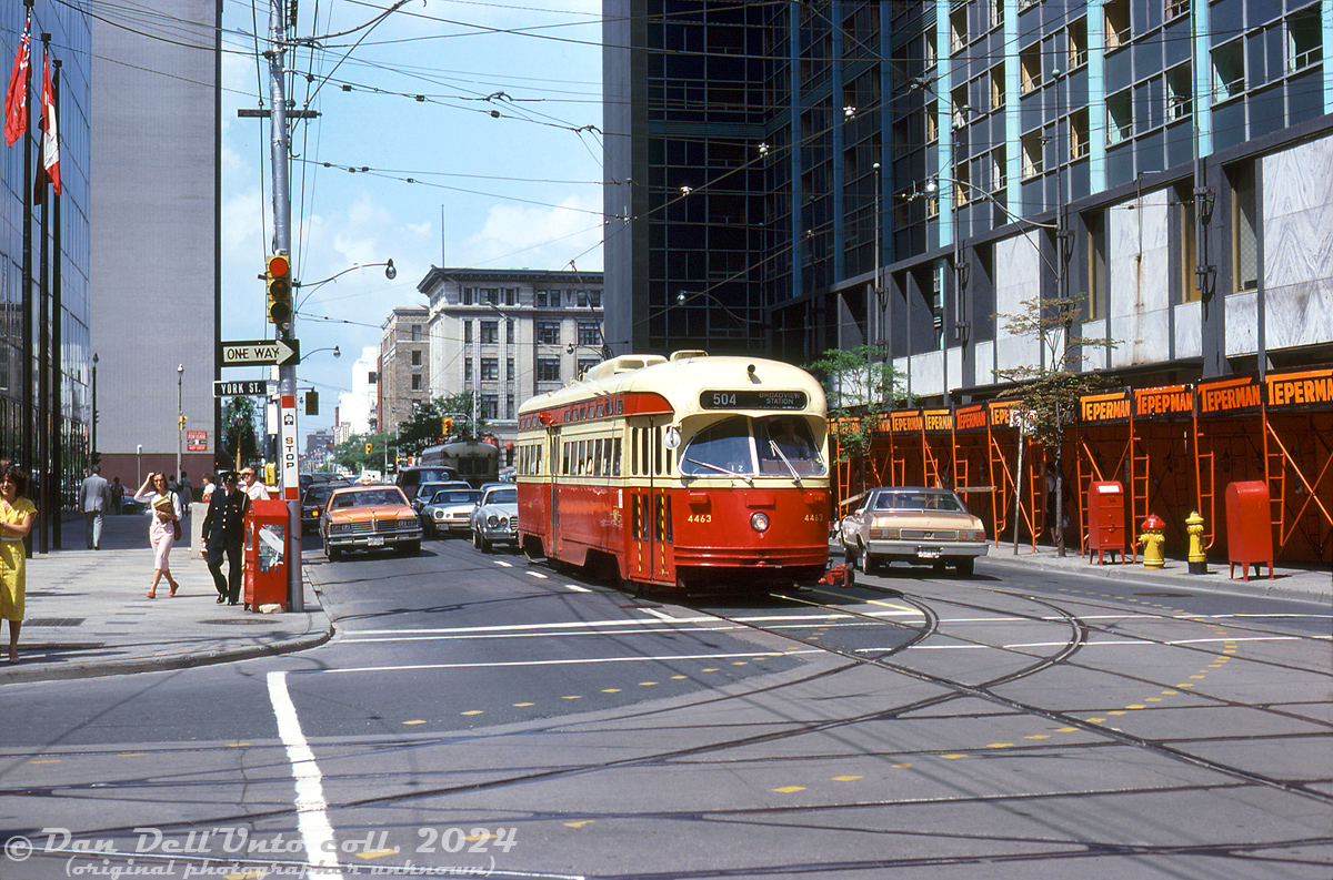 Railpictures.ca - Unknown, Dan Dell'Unto coll. Photo: TTC PCC 4463 (A7-class, CC&F 1949) sports ...