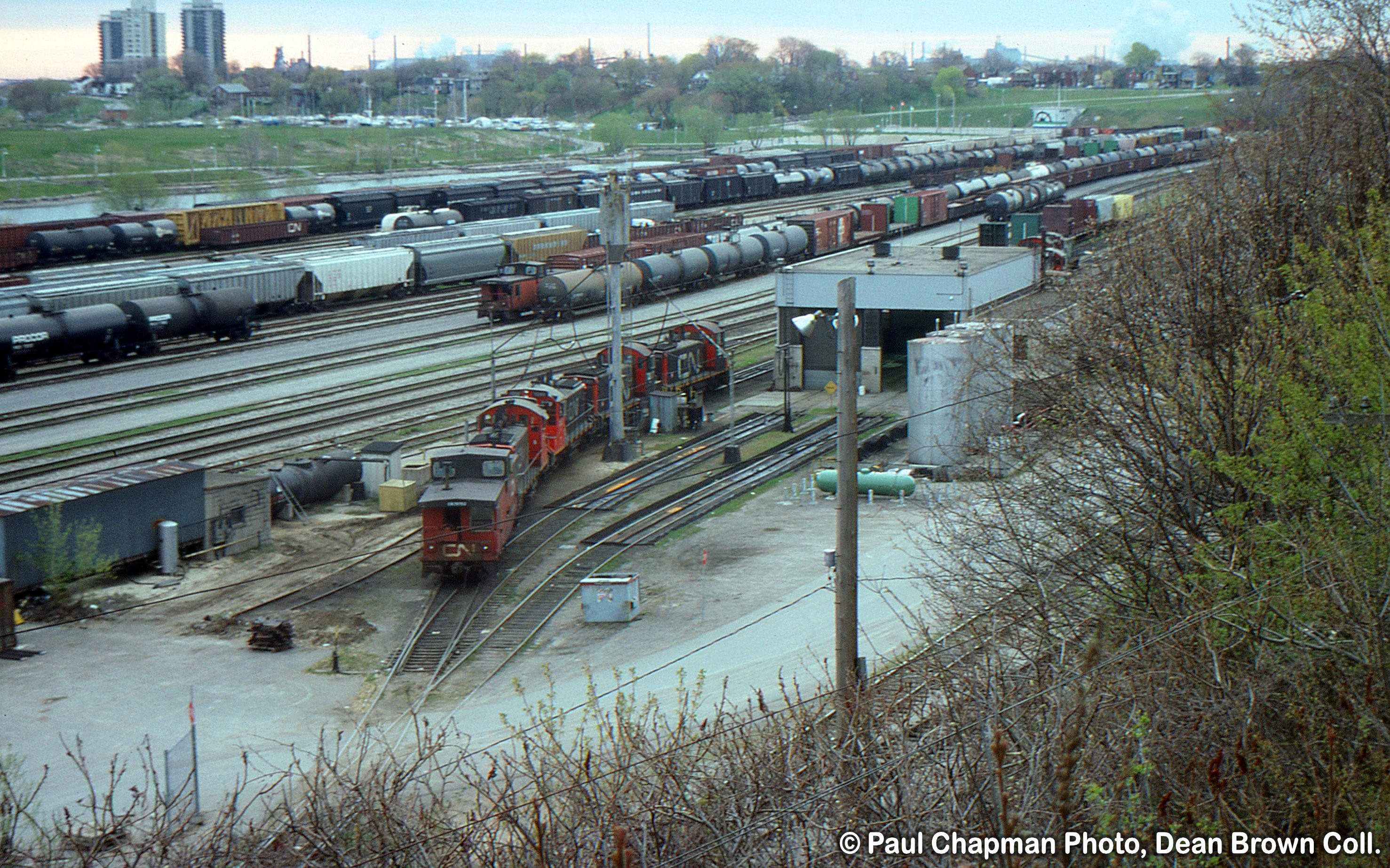 Railpictures.ca - Paul Chapman Photo, Dean Brown Coll. Photo: View of the CN Hamilton Yard and ...