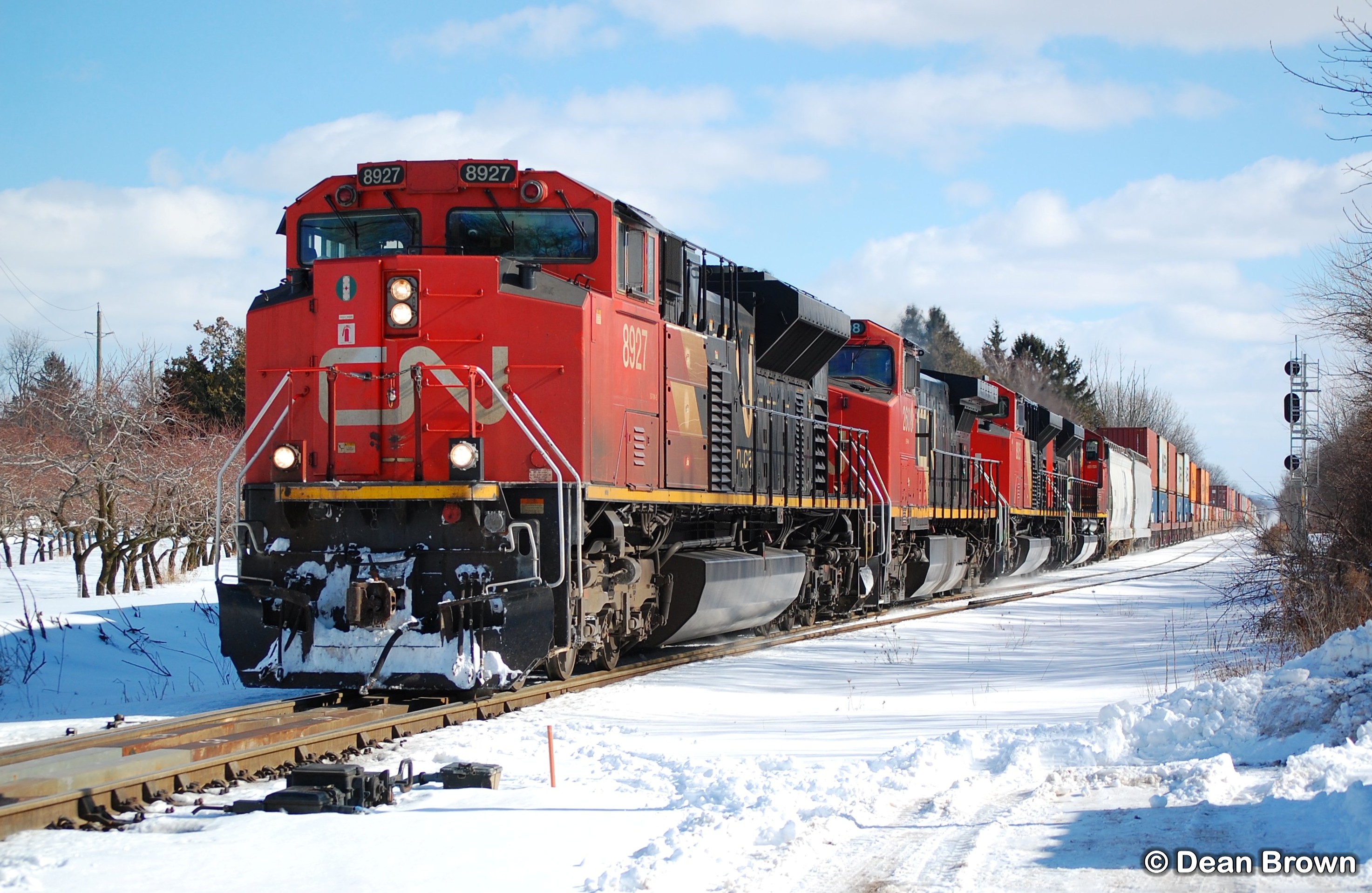 Railpictures.ca - Dean Brown Photo: A42231 10 with CN SD70M-2 8927, CN C44-9W 2608, CN SD70M-2 ...