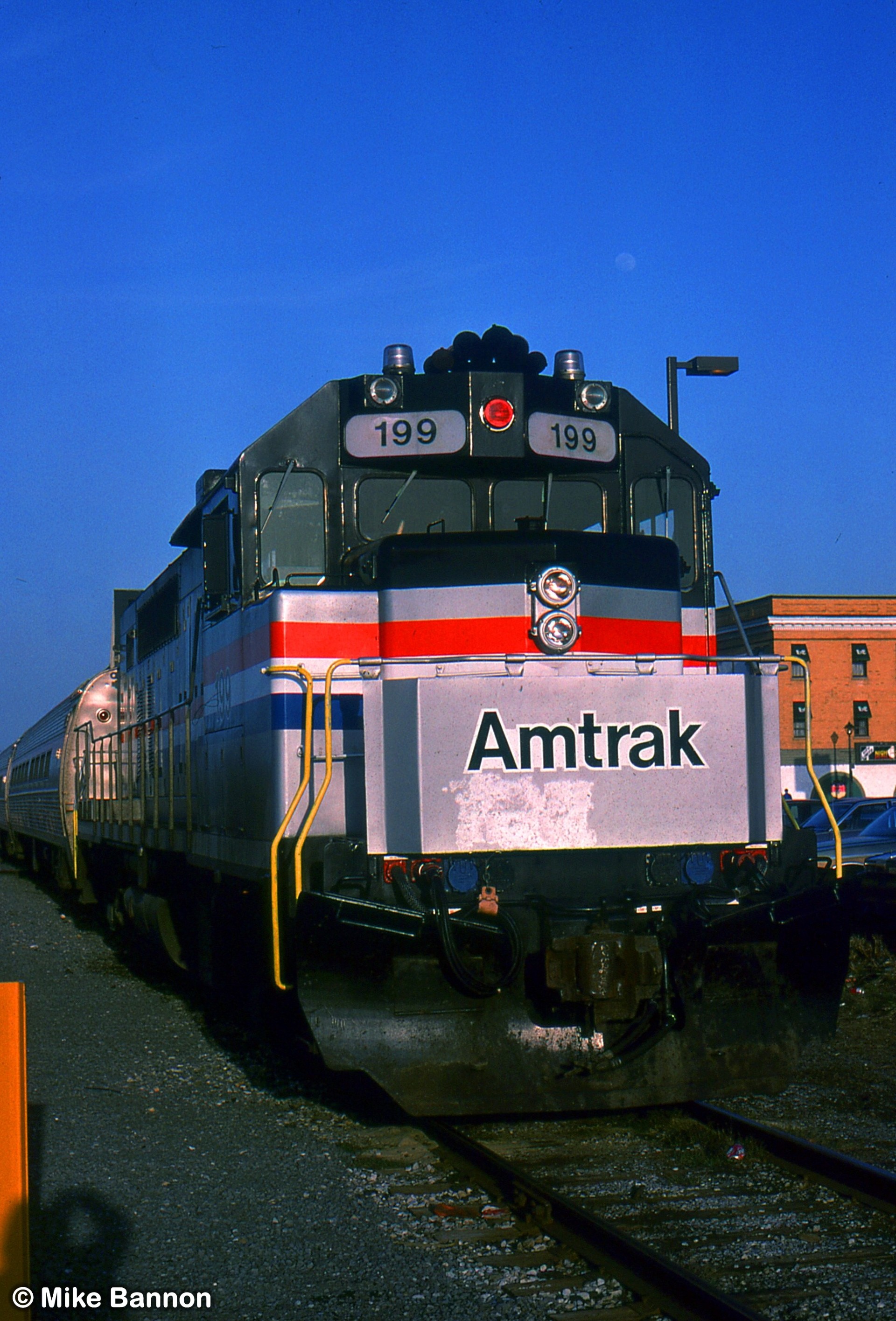 Railpictures.ca - Mike Bannon Photo: Ex Go GP40TC as Amtrak 199 doing its custom check prior to ...