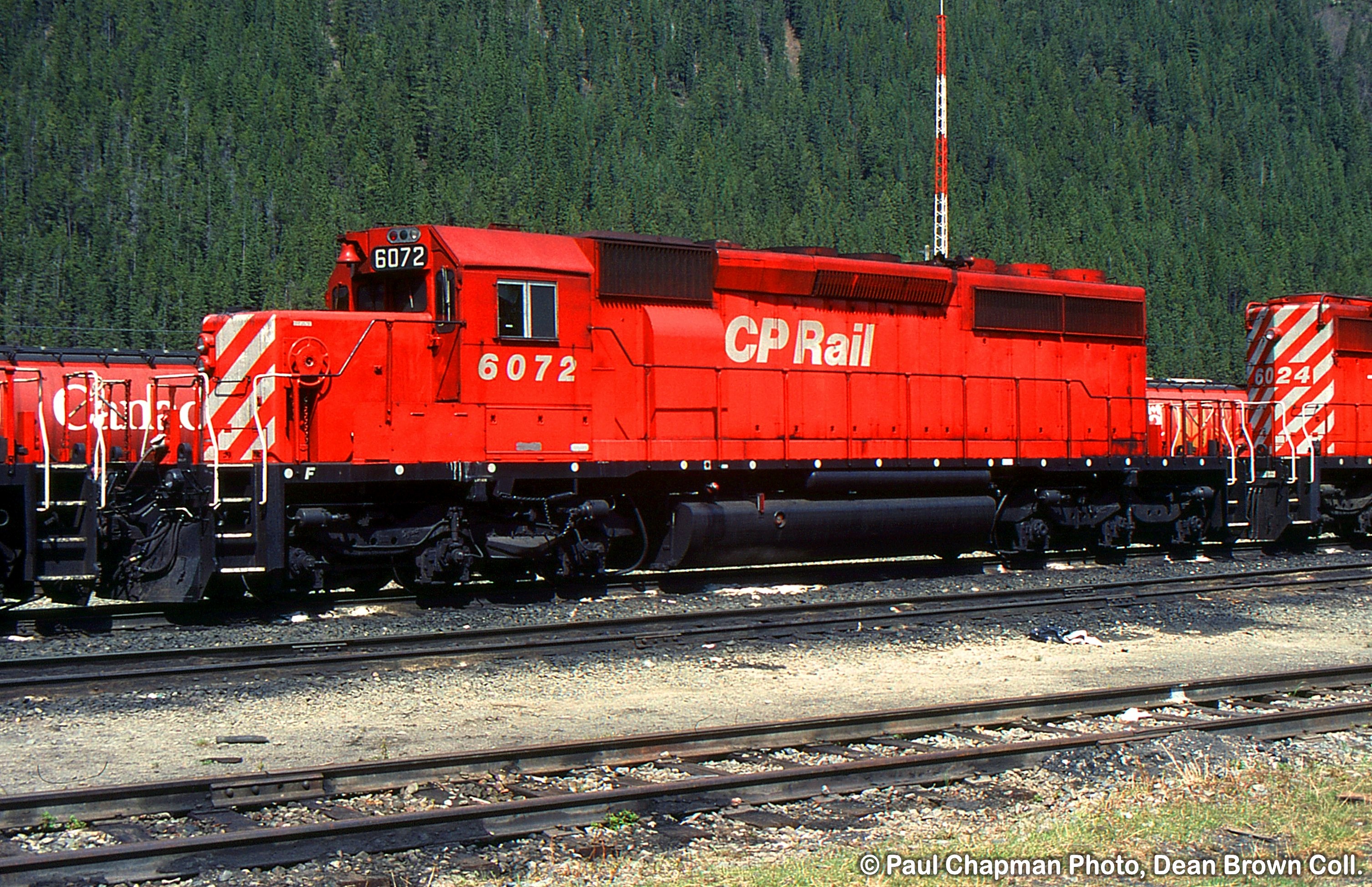 Railpictures.ca - Paul Chapman Photo, Dean Brown Coll. Photo: CP SD40-2 6072 at Field, BC ...