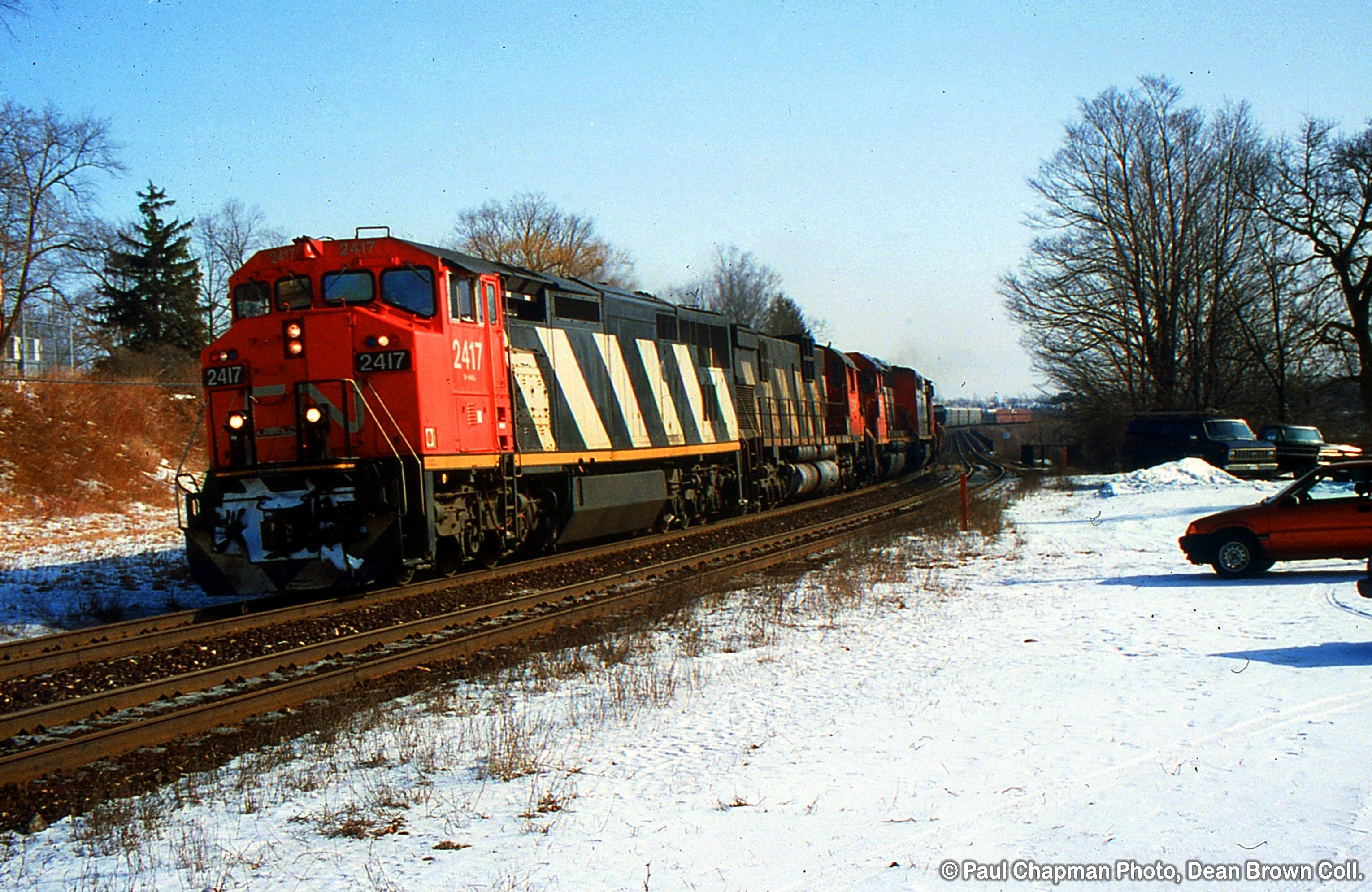 Railpictures.ca - Paul Chapman Photo, Dean Brown Coll. Photo: CN Dash 8-40CM 2417 leads ...