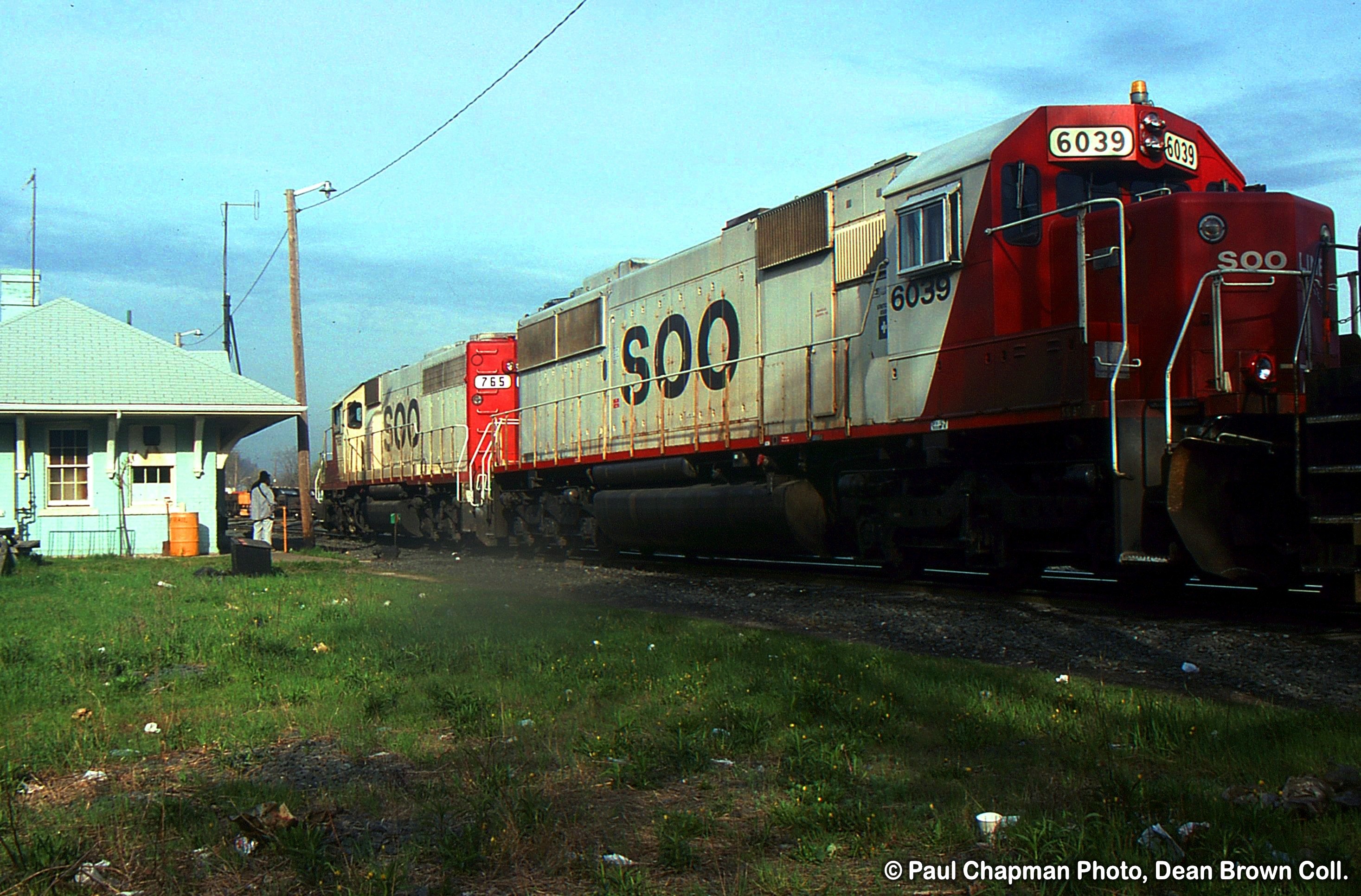 Railpictures.ca - Paul Chapman Photo, Dean Brown Coll. Photo: SOO SD60 6039 and SOO SD40-2 765 ...