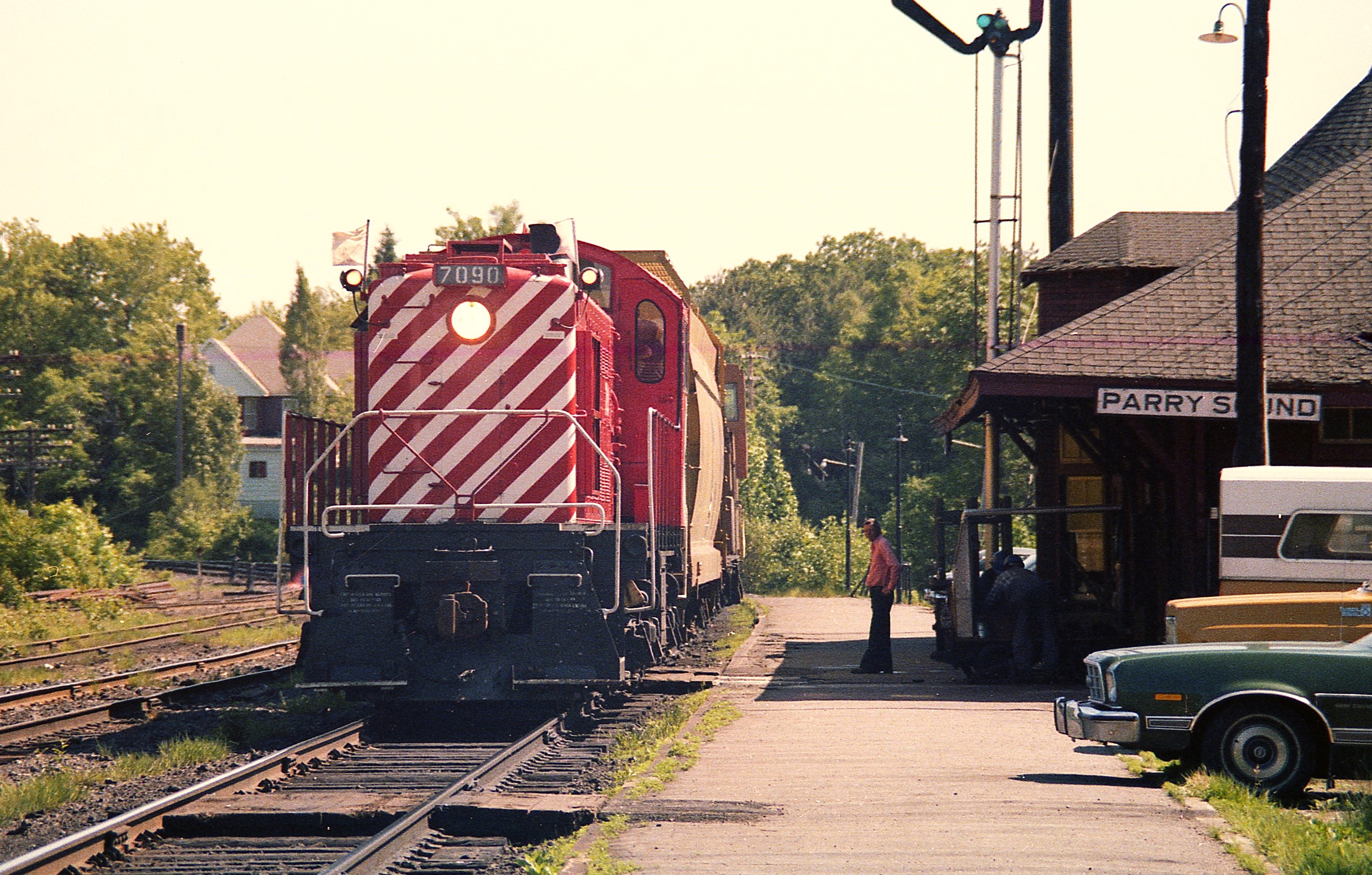 Railpictures.ca - A.W.Mooney Photo: It’s mid-afternoon and MLW S-2 CP 7090 is departing Parry ...