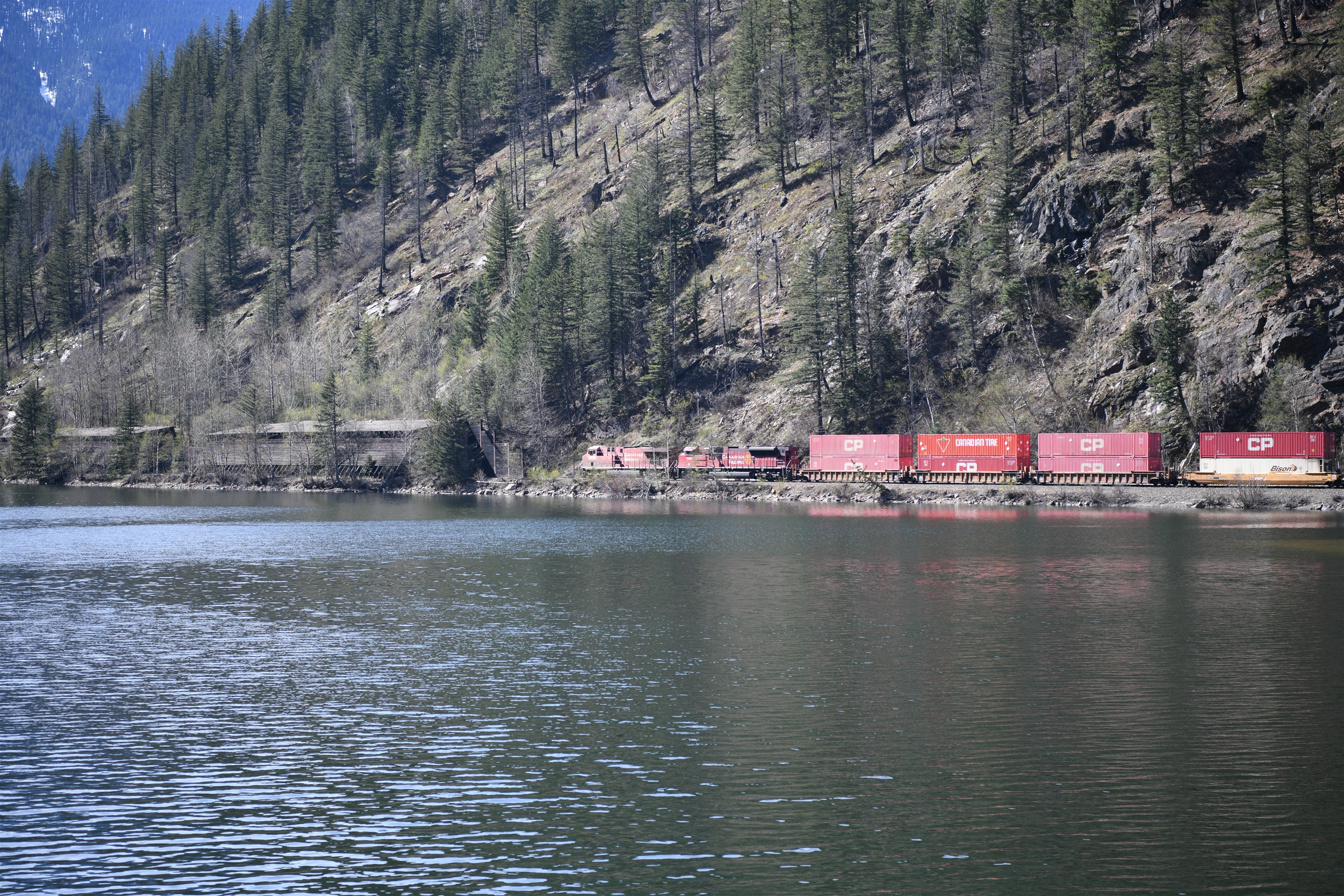 Railpictures.ca - Paul O'Shell Photo: Into the sheds at The Gap Having departed Revelstoke, BC ...