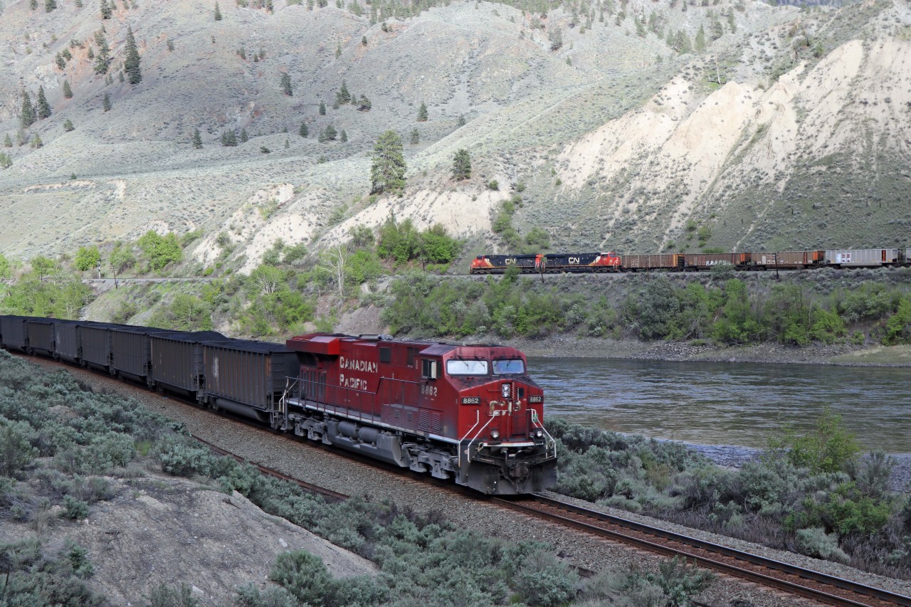 Railpictures.ca - John Eull Photo: Loads West, empties East. CN train C73151 (152 coal loads ...