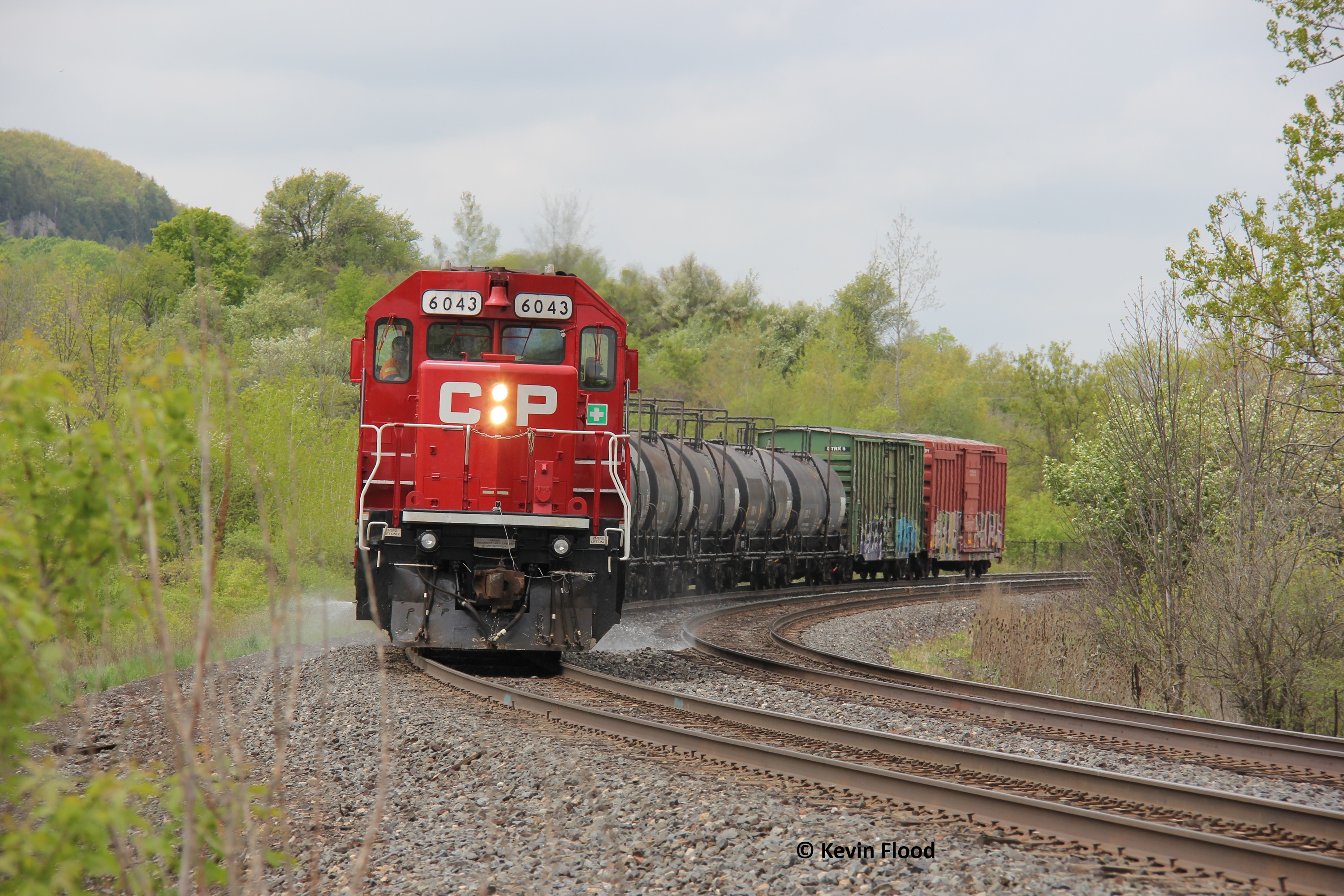 Railpictures.ca - Kevin Flood Photo: The 2025 weed sprayer train in action with refurbished SD40 ...