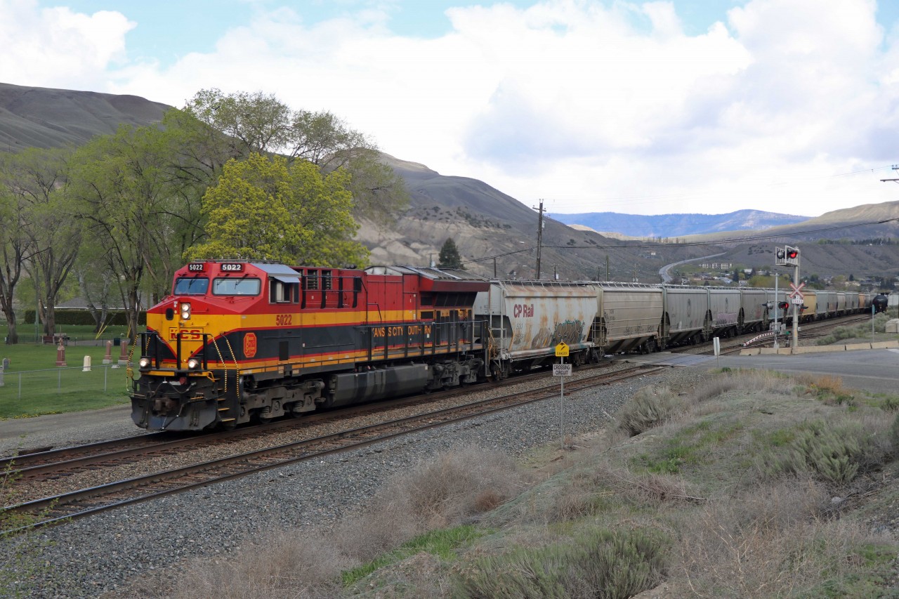 Railpictures.ca - John Eull Photo: CPKC grain train 301 brings 128 loads through Ashcroft with ...