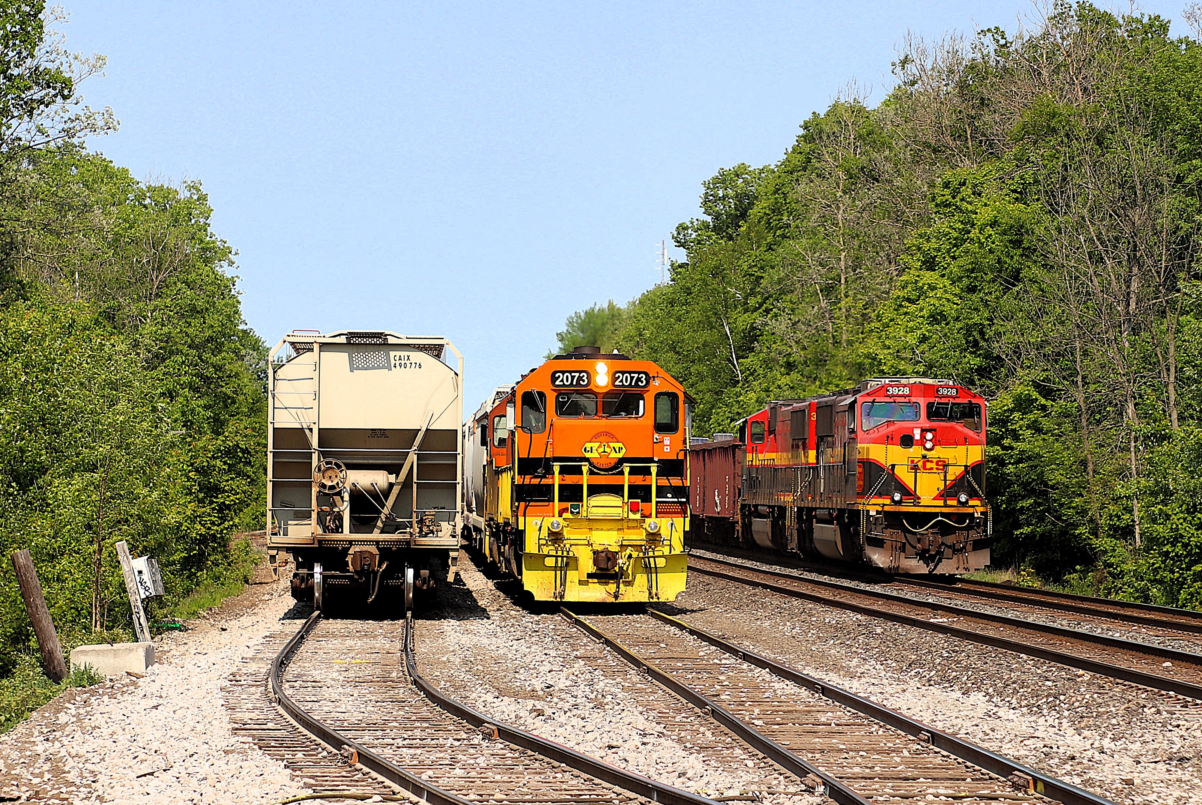 Railpictures.ca - Bill Purdy Photo: The Herzog Ballast train drew quite the crowd this day but ...