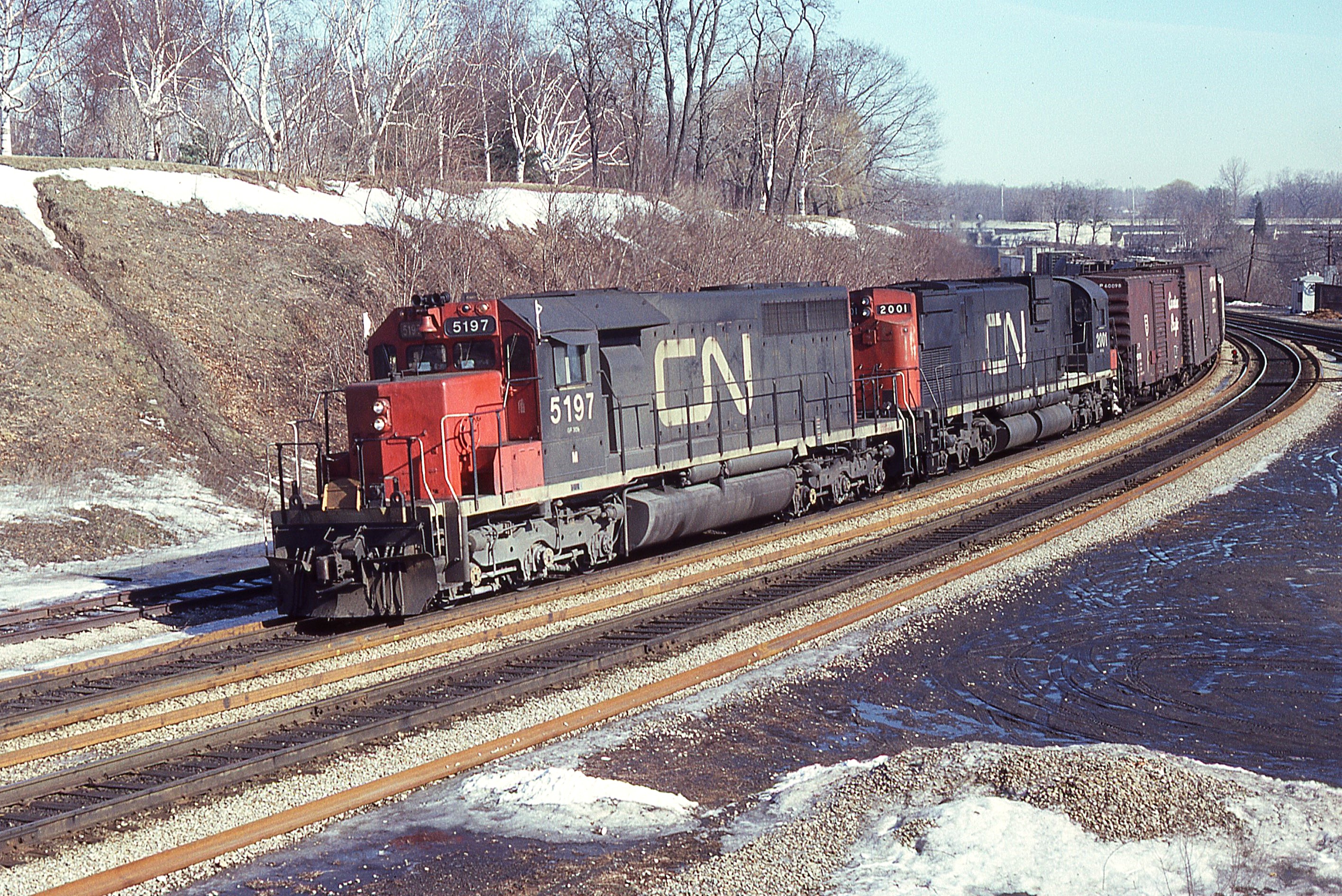 Railpictures.ca - A.W.Mooney Photo: Cold and crisp on this February morning at Bayview Junction ...
