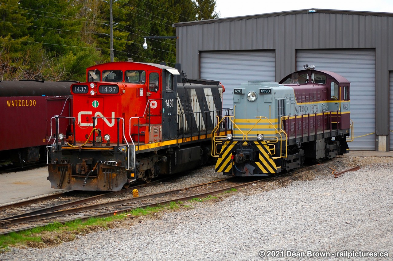 Railpictures.ca - Dean Brown Photo: The new arrival to Waterloo Central, EX CN GMD1u 1437, will ...