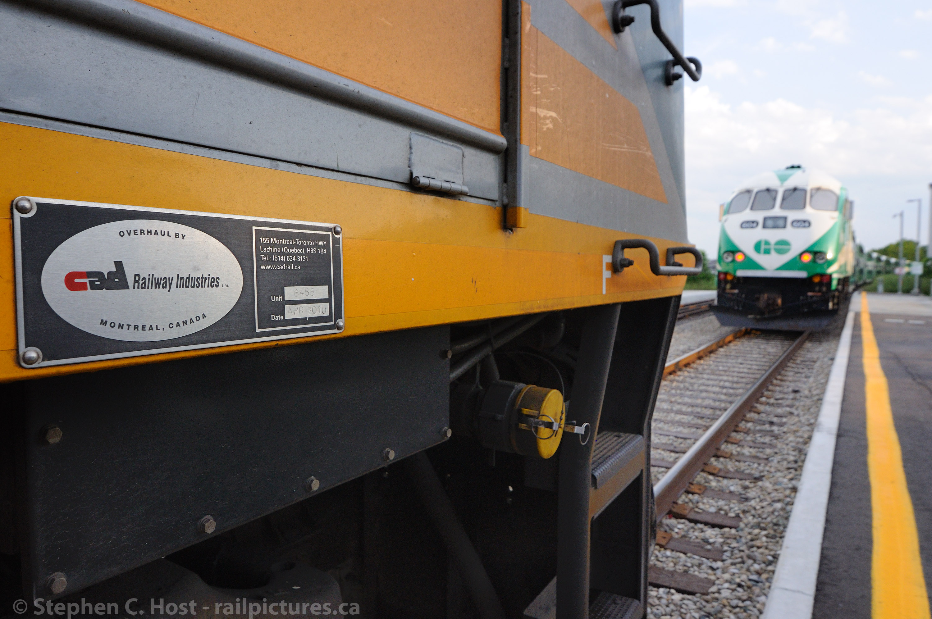 Railpictures.ca - Stephen C. Host Photo: Builders Plate for VIA 6455 is ...