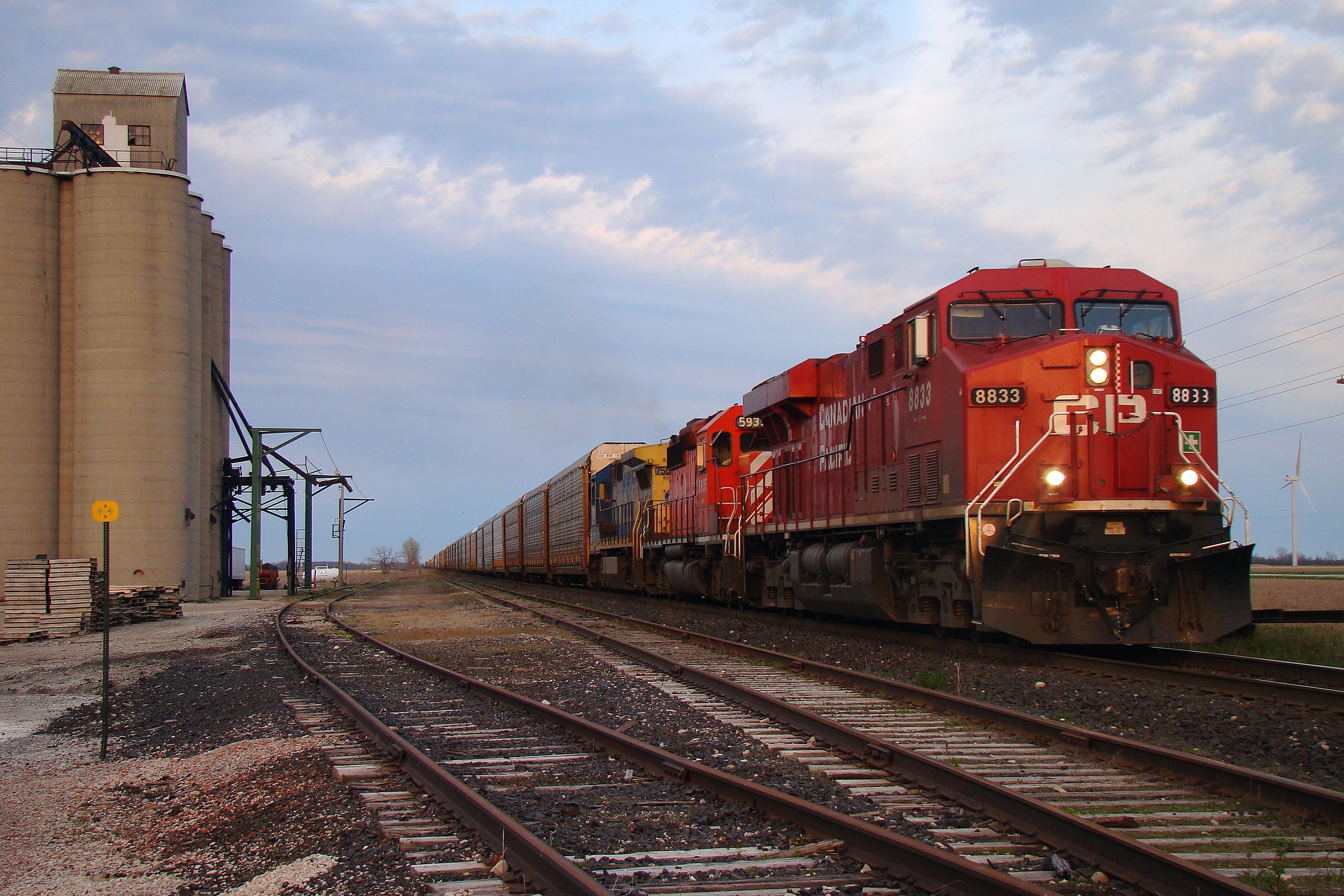 Railpictures.ca - Myles Roach Photo: CP train 245 flies past the ...