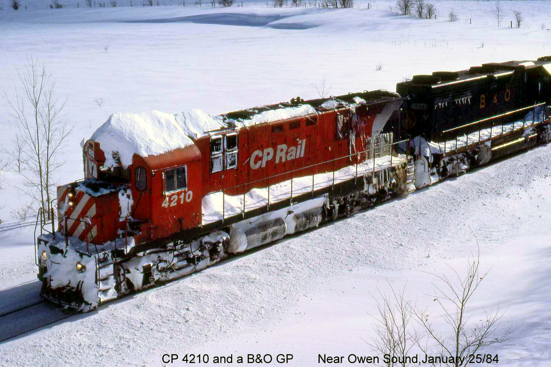 Railpictures.ca - Bill Thomson Photo: Following the behind the CP Plow ...