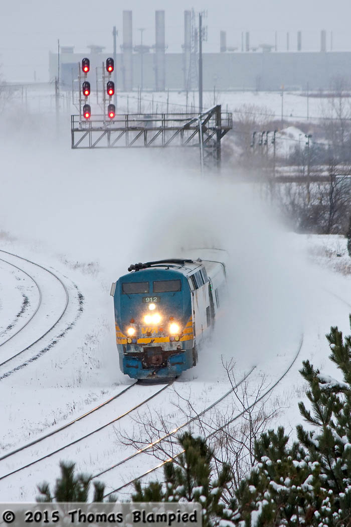 Railpictures.ca - Thomas Blampied Photo: As a heavy snowstorm snarls ...