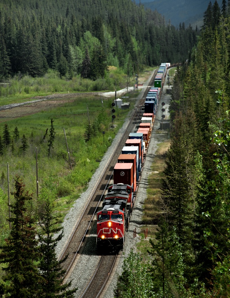 Railpictures.ca - Bill Hooper Photo: Intermodal train 107 just out of ...