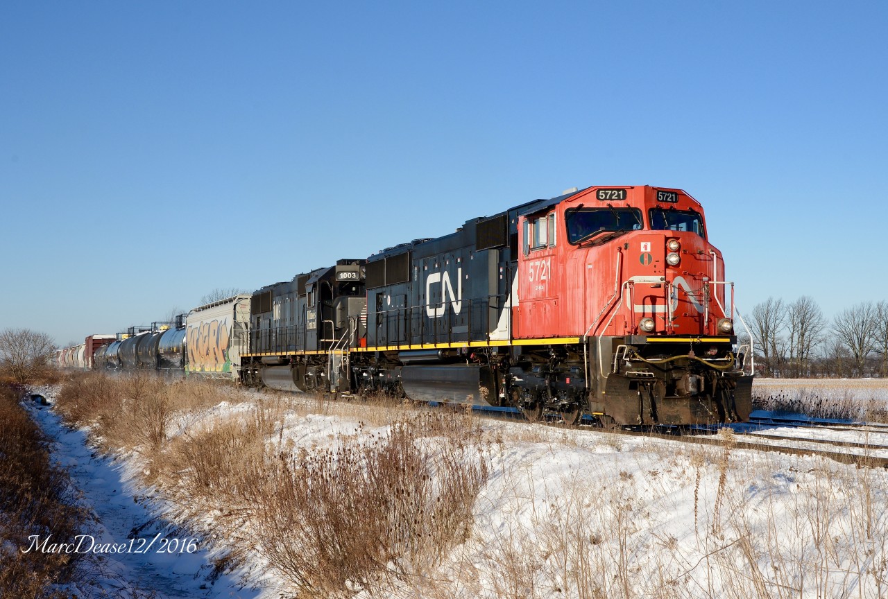 Railpictures.ca - Marc Dease Photo: CN 5721 with IC 1003 lead train 384 ...