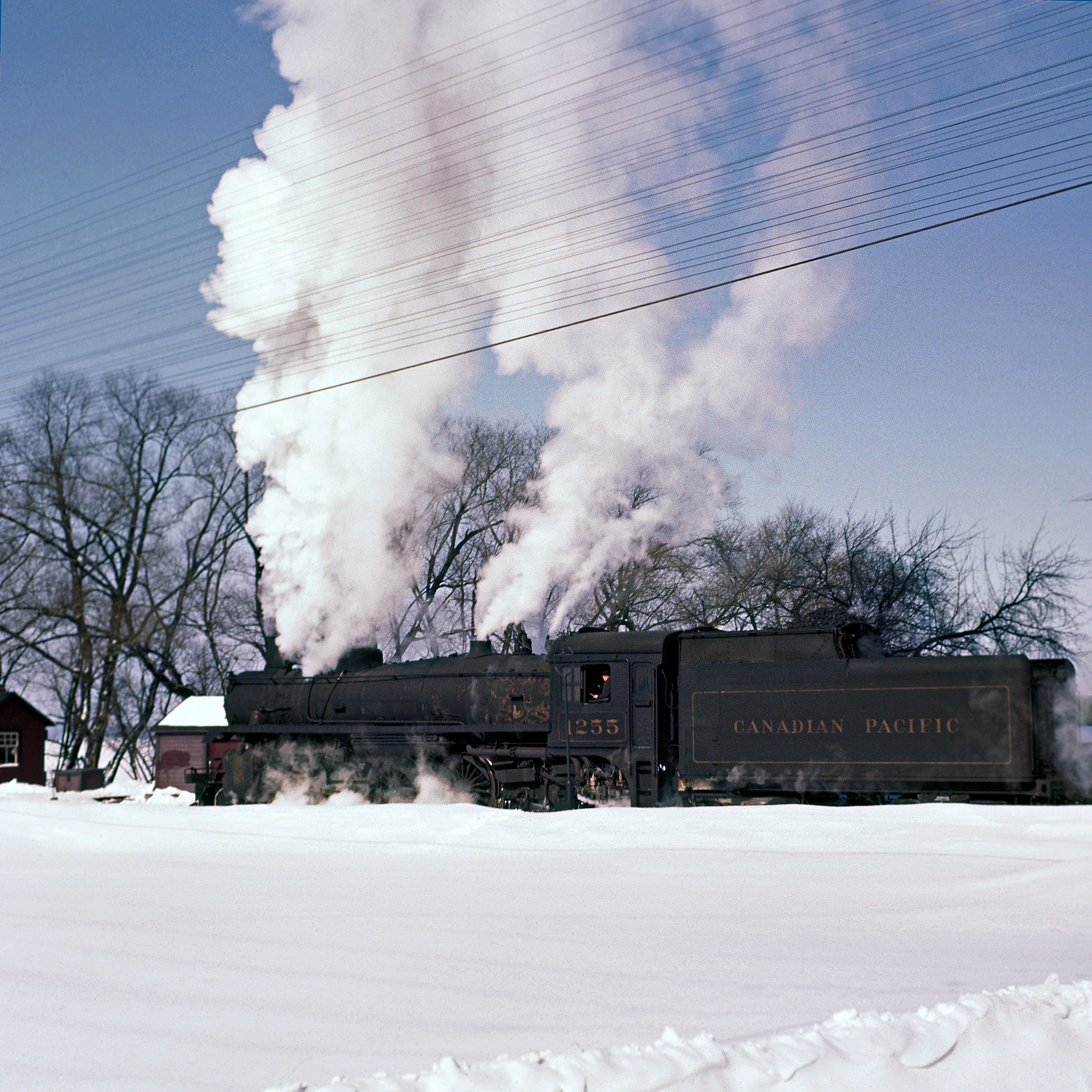 Railpictures.ca - Del Rosamond Photo: Steam and snow – always an ...