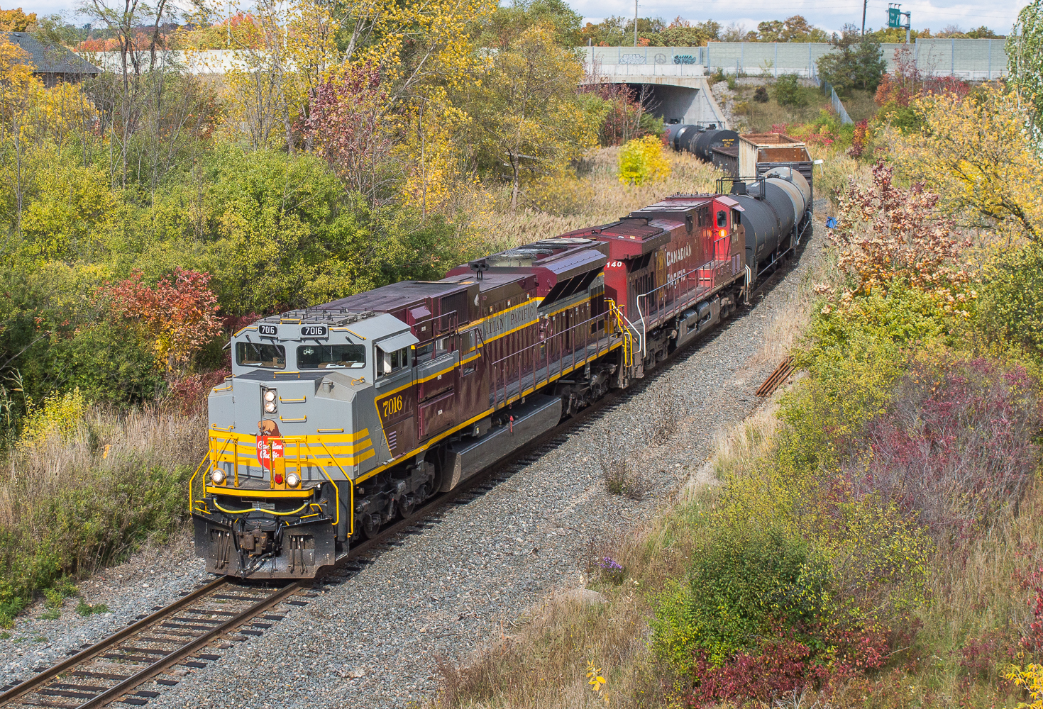 Railpictures.ca - Joseph Bishop Photo: CP 7016 leads train 236 towards ...
