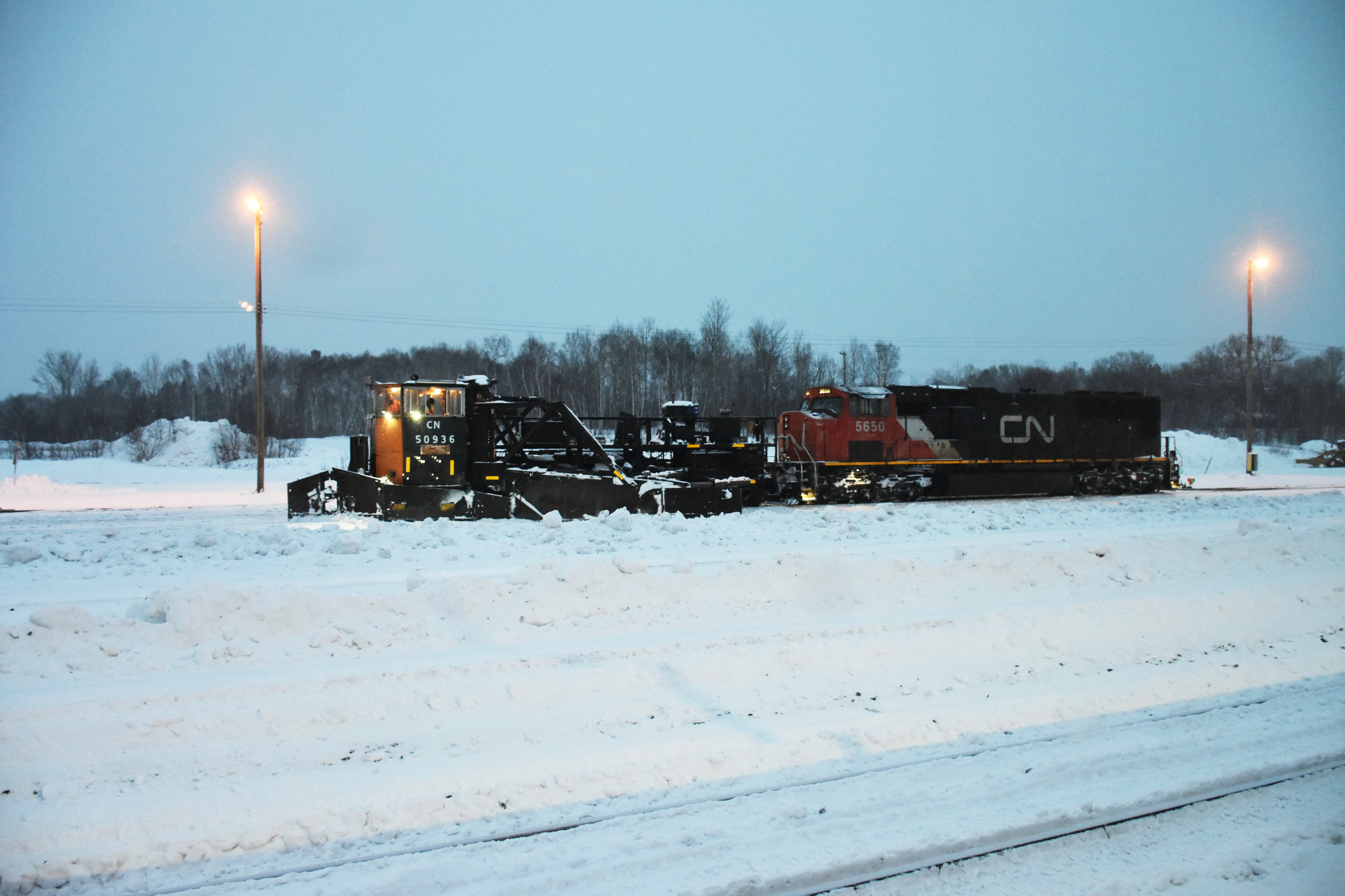 Railpictures.ca - Paul O'Shell Photo: It’s dusk in Capreol as CN 50936 ...