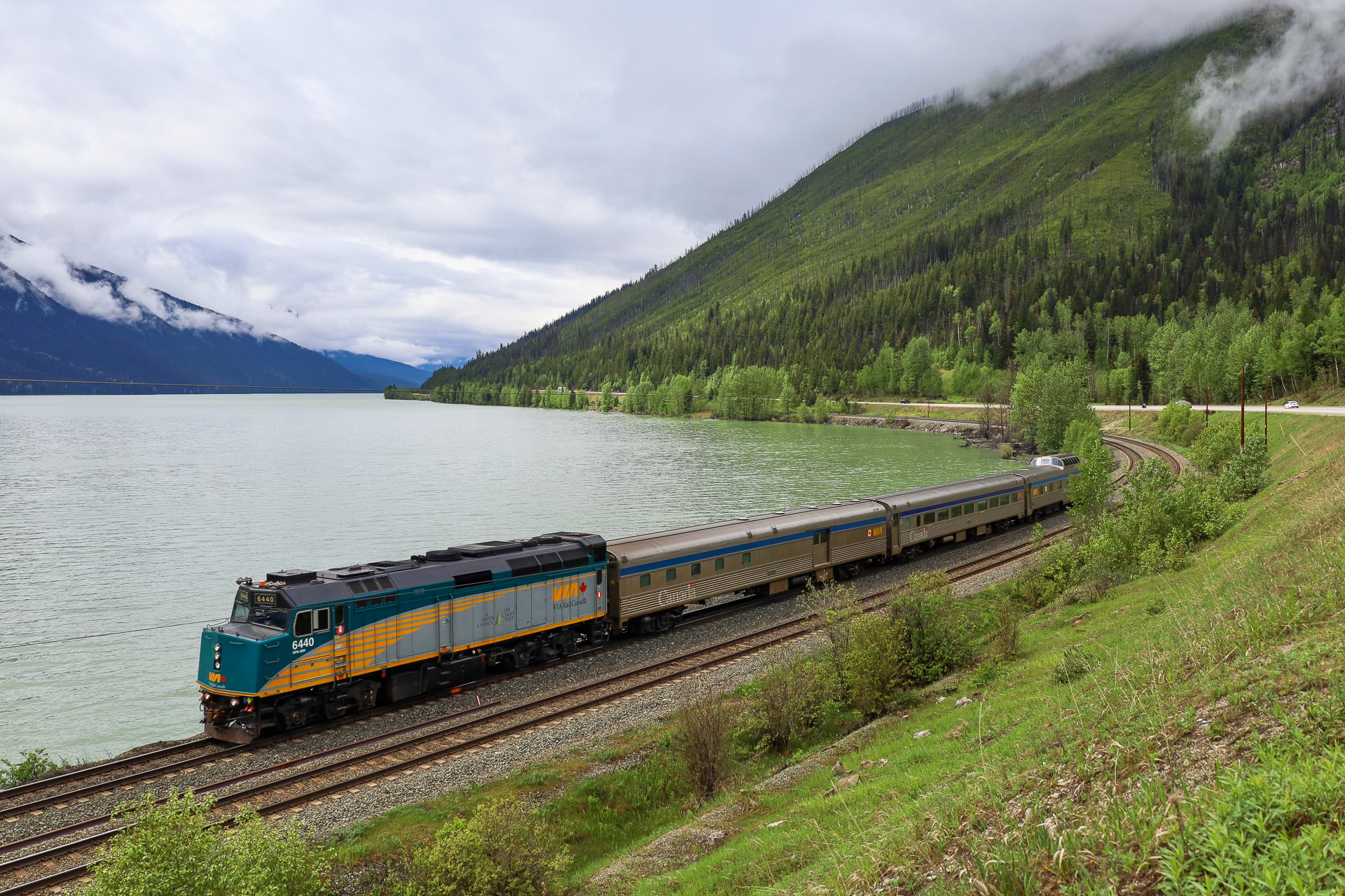Railpictures.ca - Rob Eull Photo: The Skeena skirts the shore of Moose ...