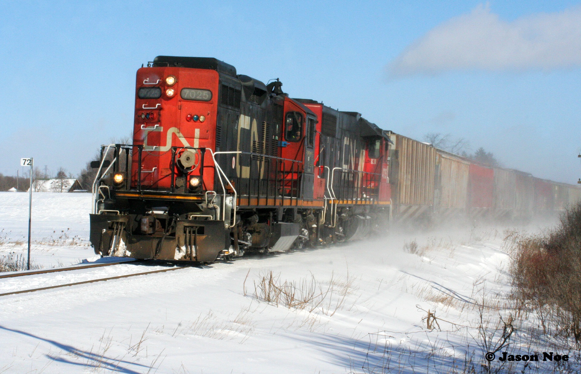 Railpictures.ca - Jason Noe Photo: During a frigid February afternoon ...