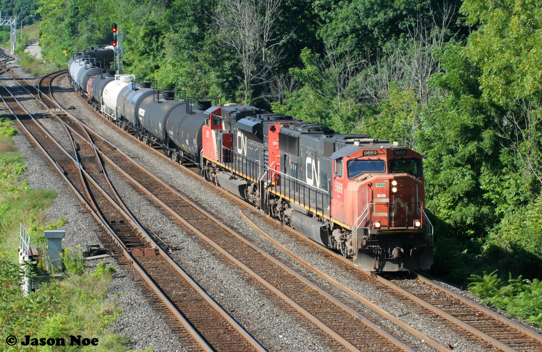 Railpictures.ca - Jason Noe Photo: During a summer morning, CN 5669 and ...
