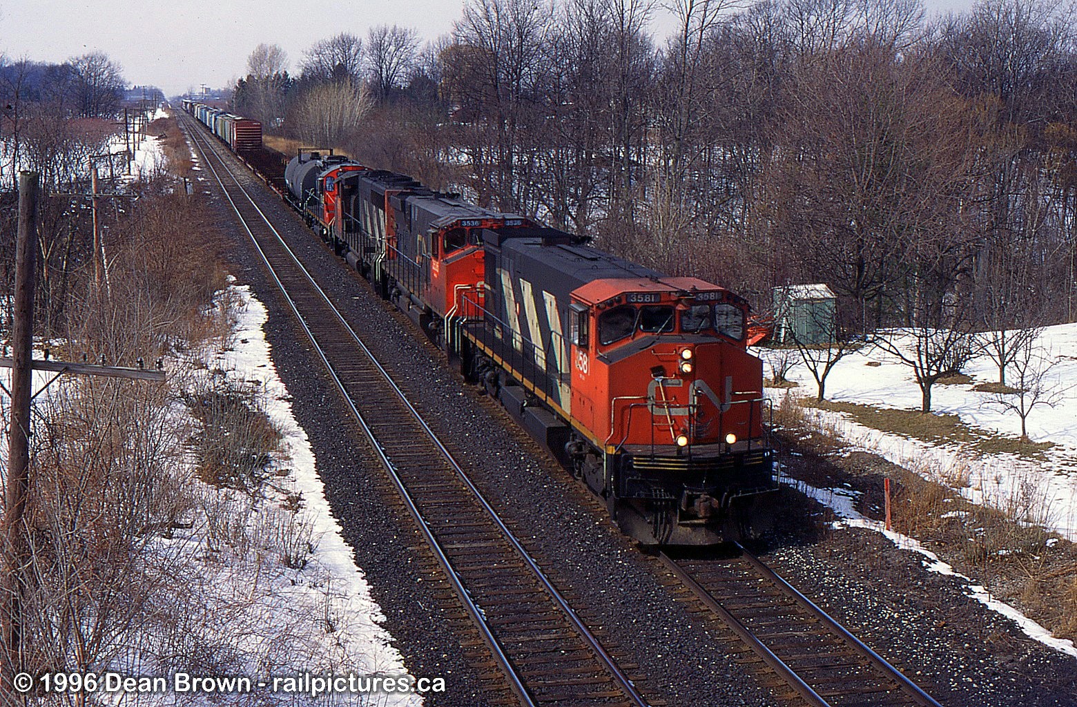 Railpictures.ca - Dean Brown Photo: CN 3581 leads 449 through Jordan on ...
