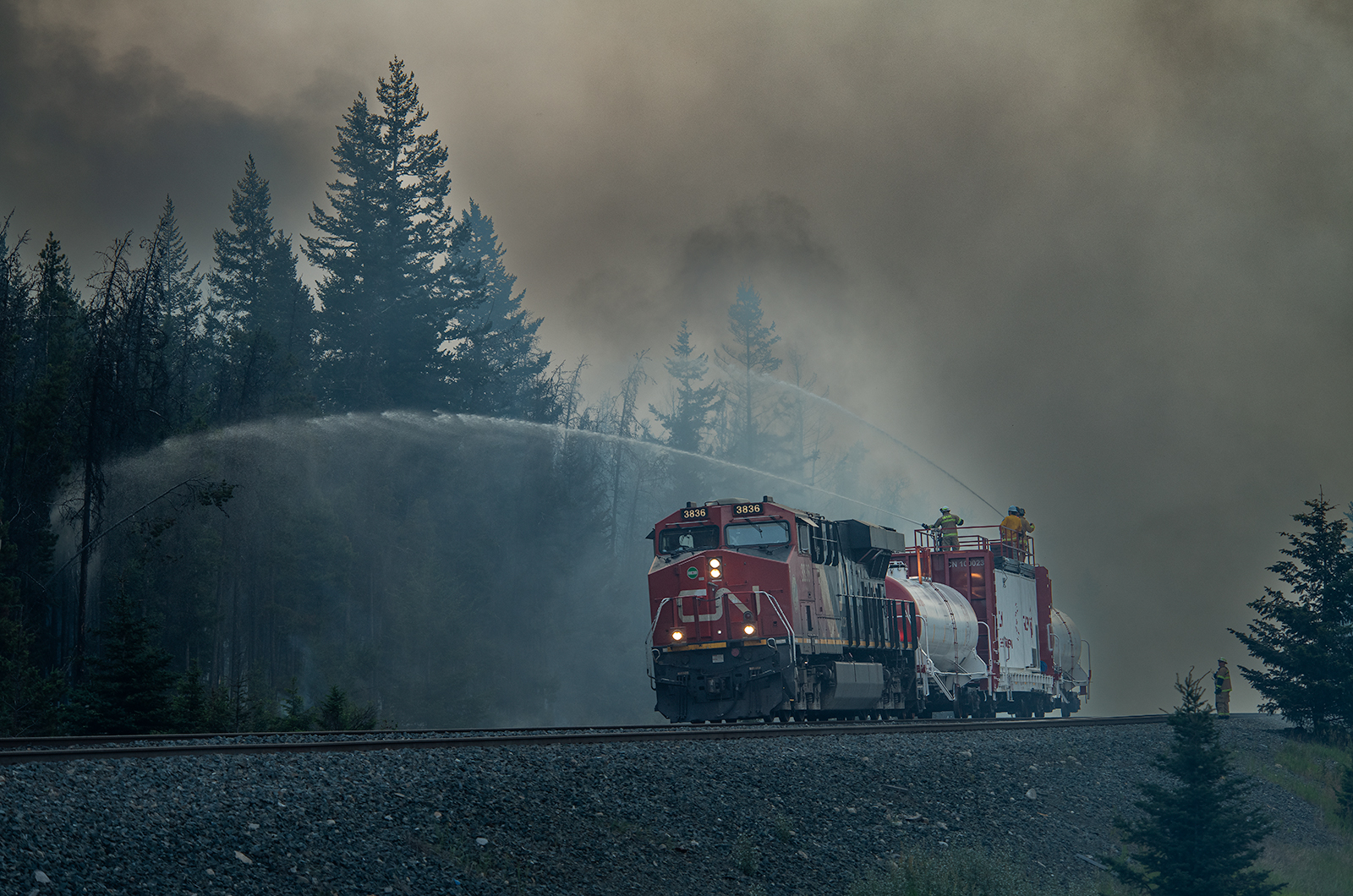 Railpictures.ca - Tim Stevens Photo: CN ES44AC 3836 shoves CN’s ...