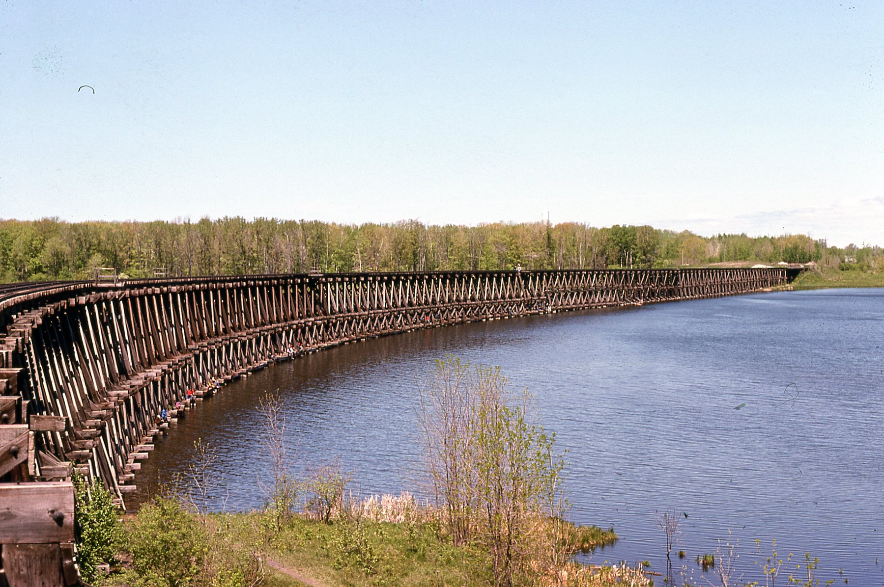 Railpictures.ca - Mike Bannon Photo: The now long gone Hog bay trestle ...