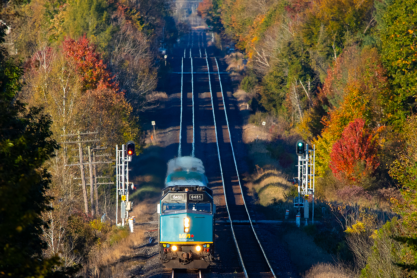 Railpictures.ca - Trackside Trenton Photo: VIA 6451 leads the morning ...