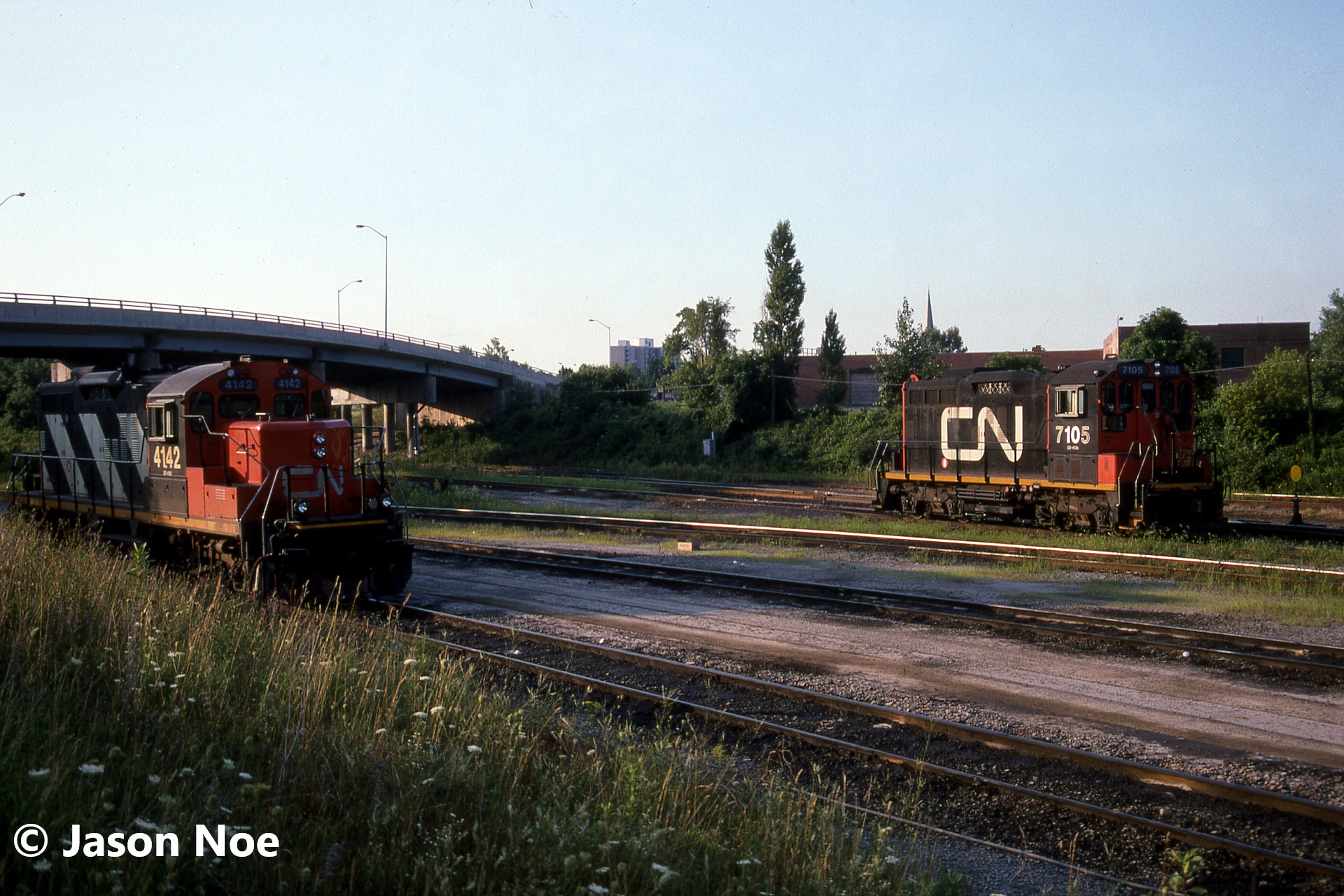 Railpictures.ca - Jason Noe Photo: CN GP9RM 4142 and SW1200RSm 7105 are ...