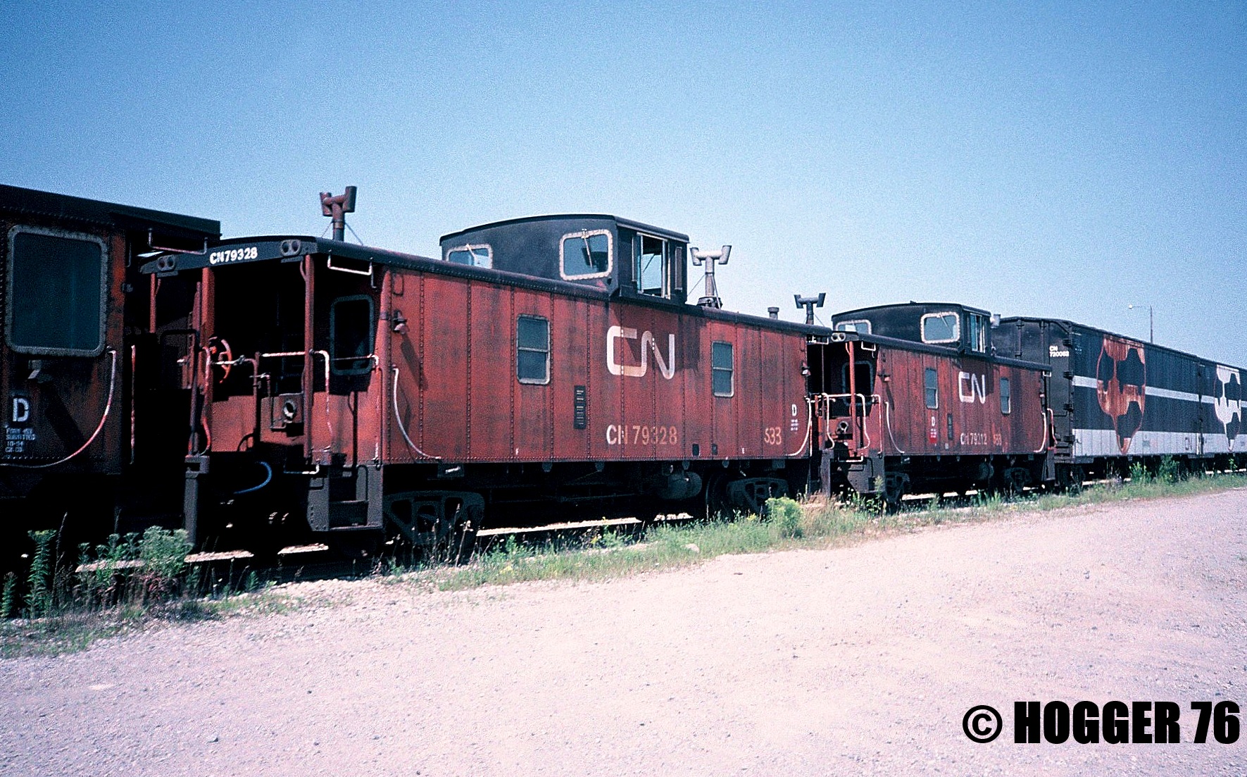 Railpictures.ca - Hogger 76 Photo: Retired CN Hawker Siddeley cabooses ...