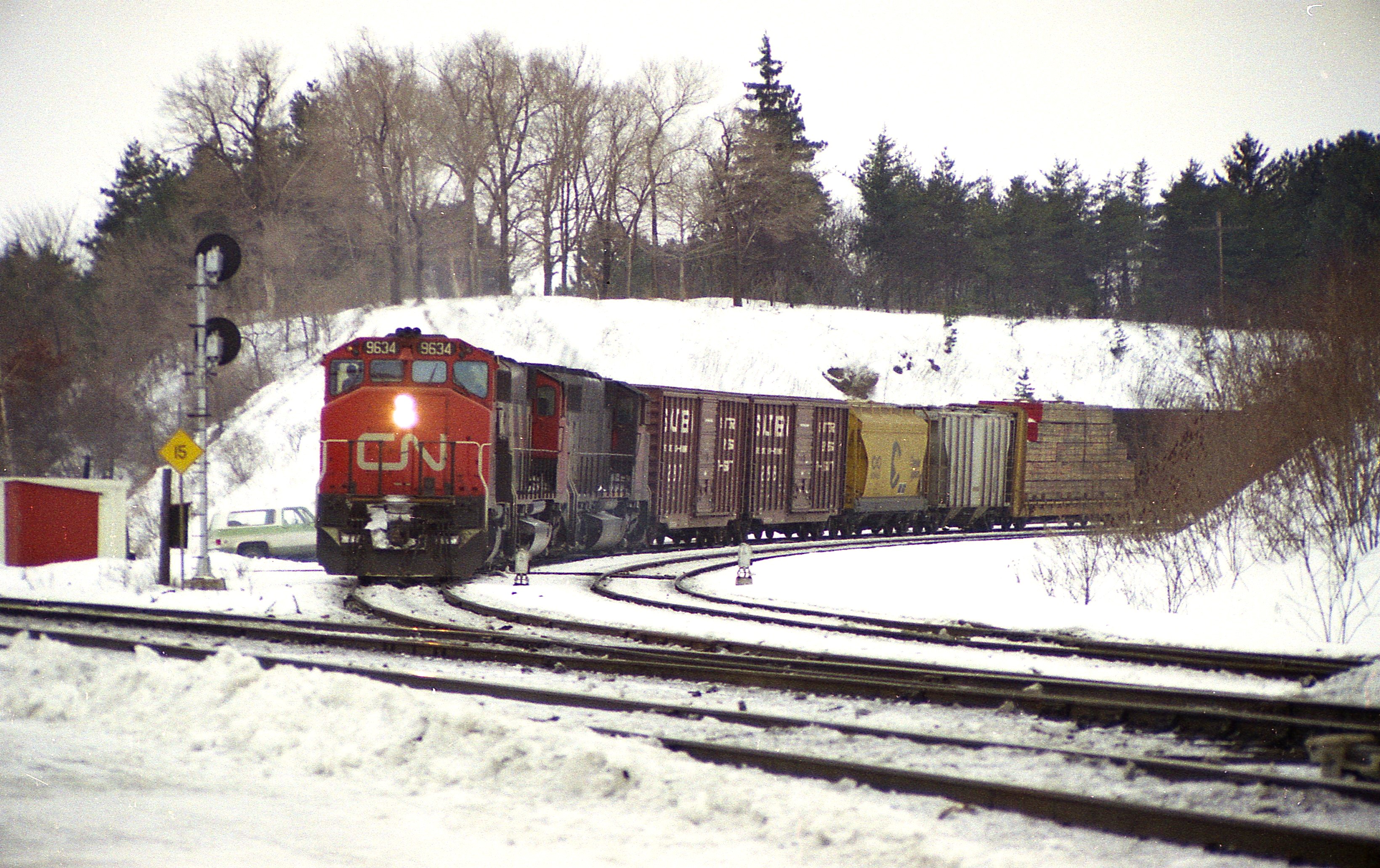 Railpictures.ca - A.W. Mooney Photo: Just another winter’s day hanging ...